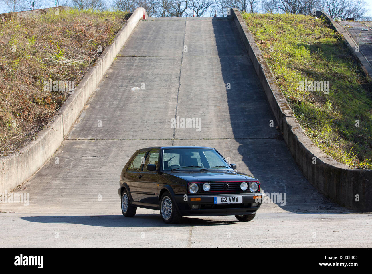 Volkswagen Golf GTI Mk2 built in 1991 being driven at Longcross Testing ...