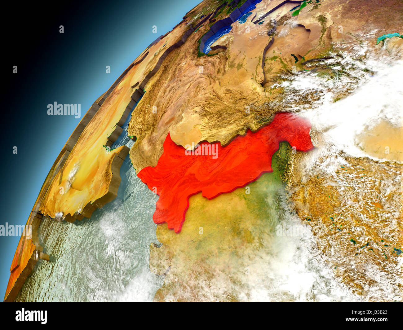 Map satellite geography pakistan High Resolution Stock Photography and ...