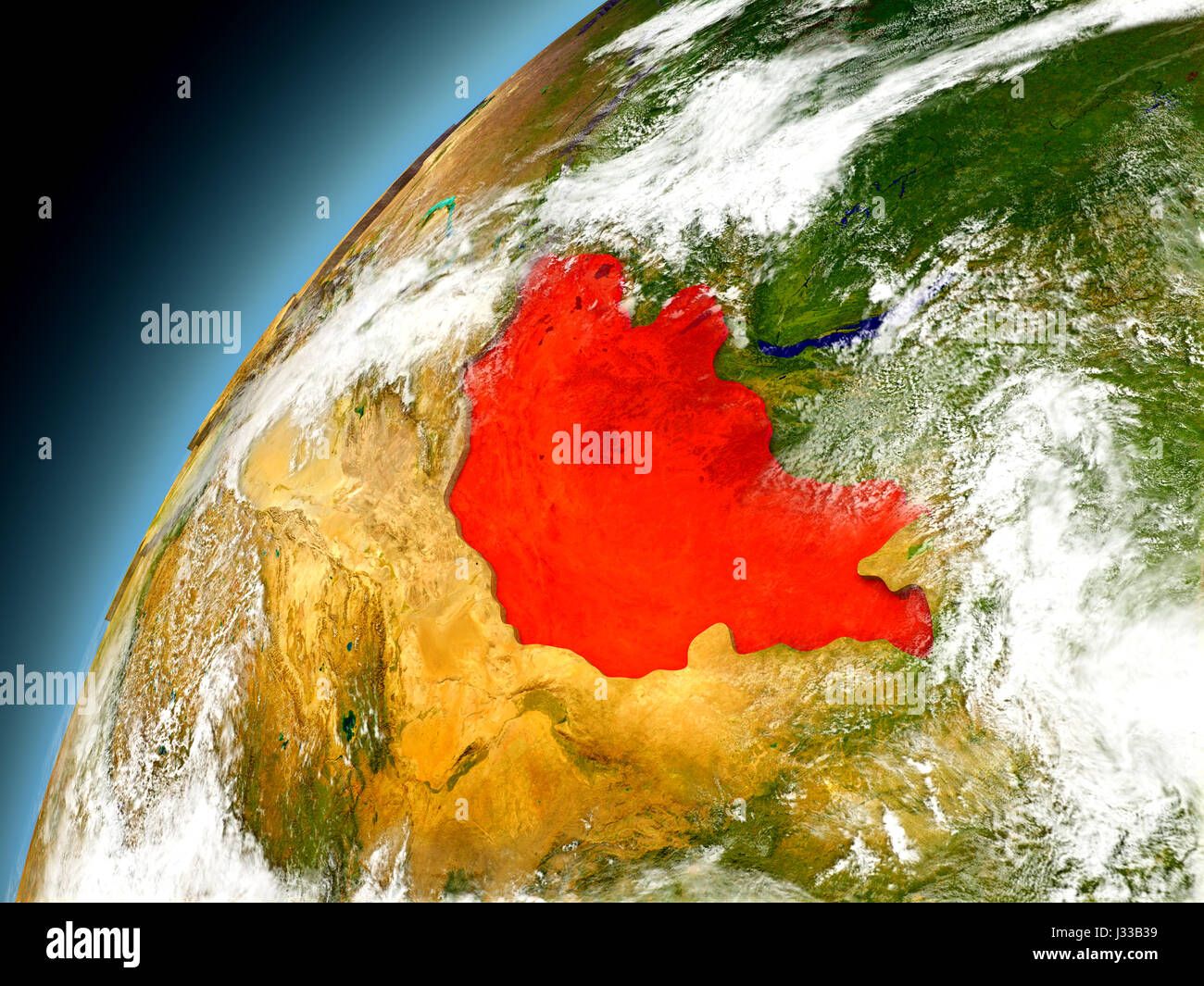 Mongolia map satellite geography hi-res stock photography and images ...