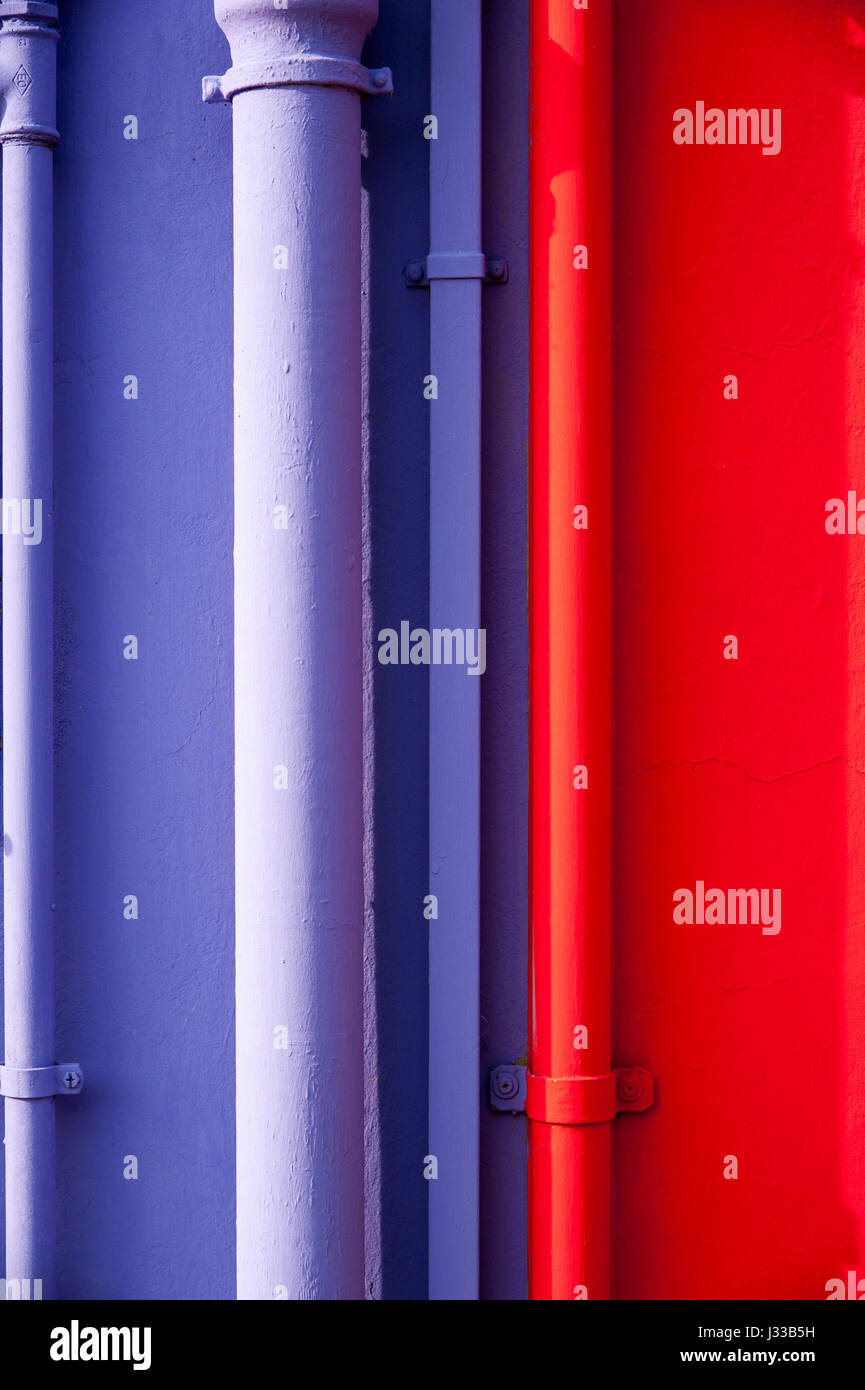 Blue tubes on construction hi-res stock photography and images - Alamy