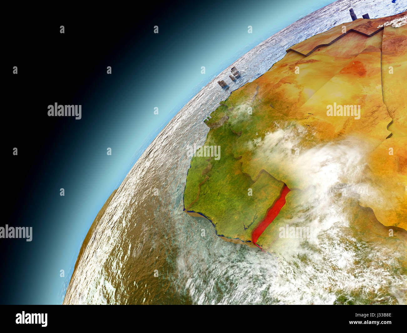 Map satellite geography togo hi-res stock photography and images - Alamy