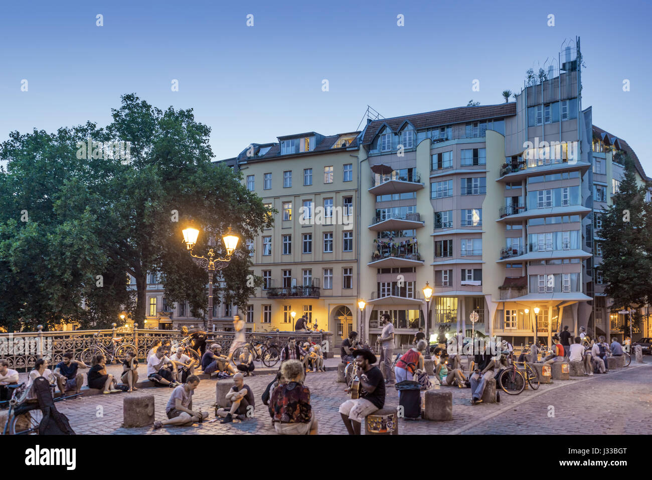 Meeting point for young people on admirals bridge over the ...