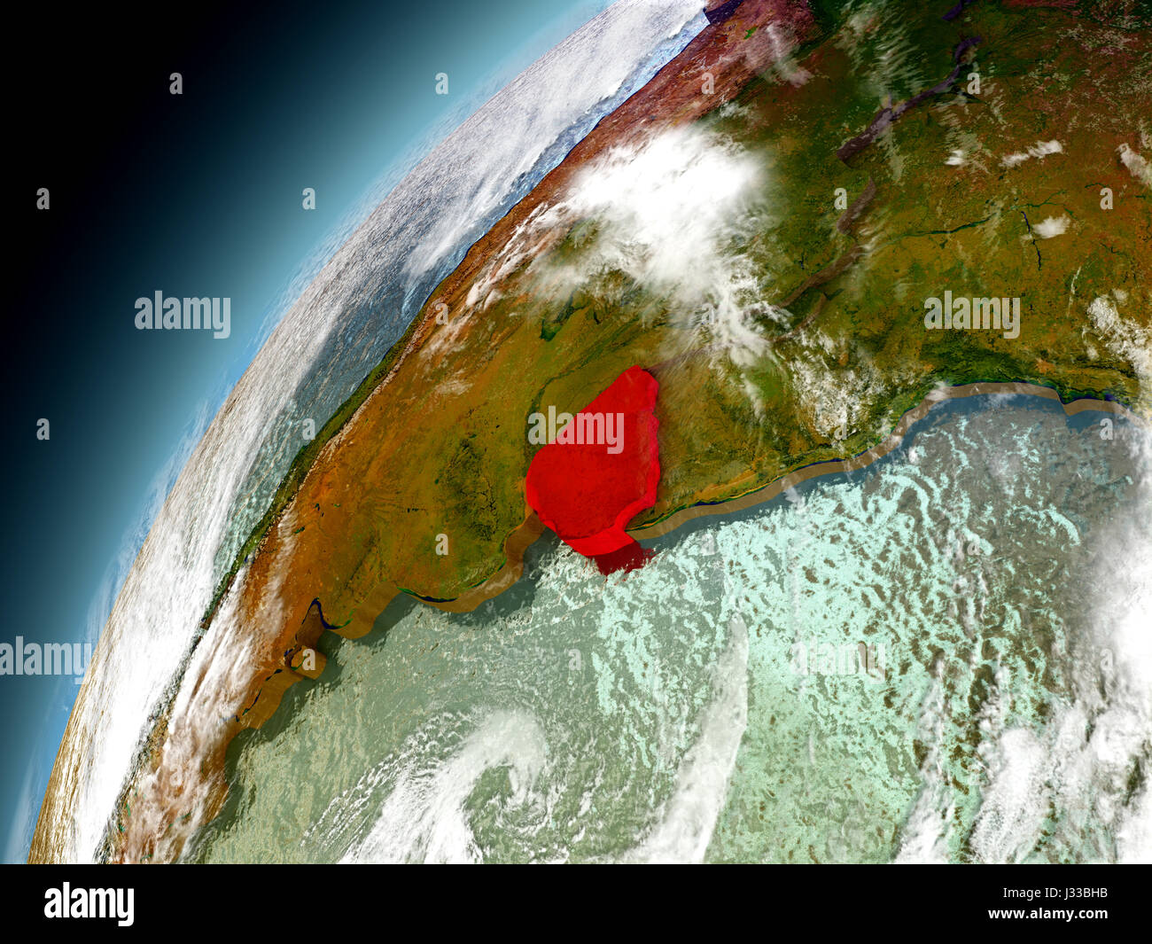 Uruguay map satellite geography hi-res stock photography and images - Alamy