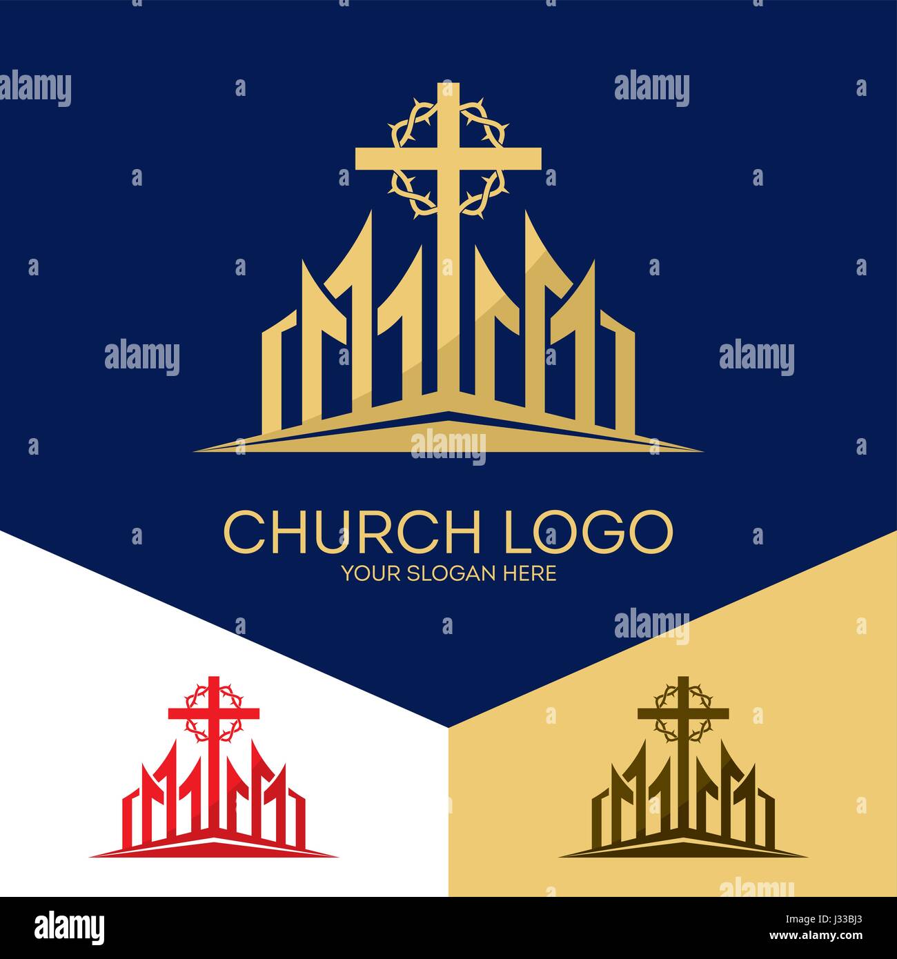 Church logo christian symbols bible hi-res stock photography and images ...