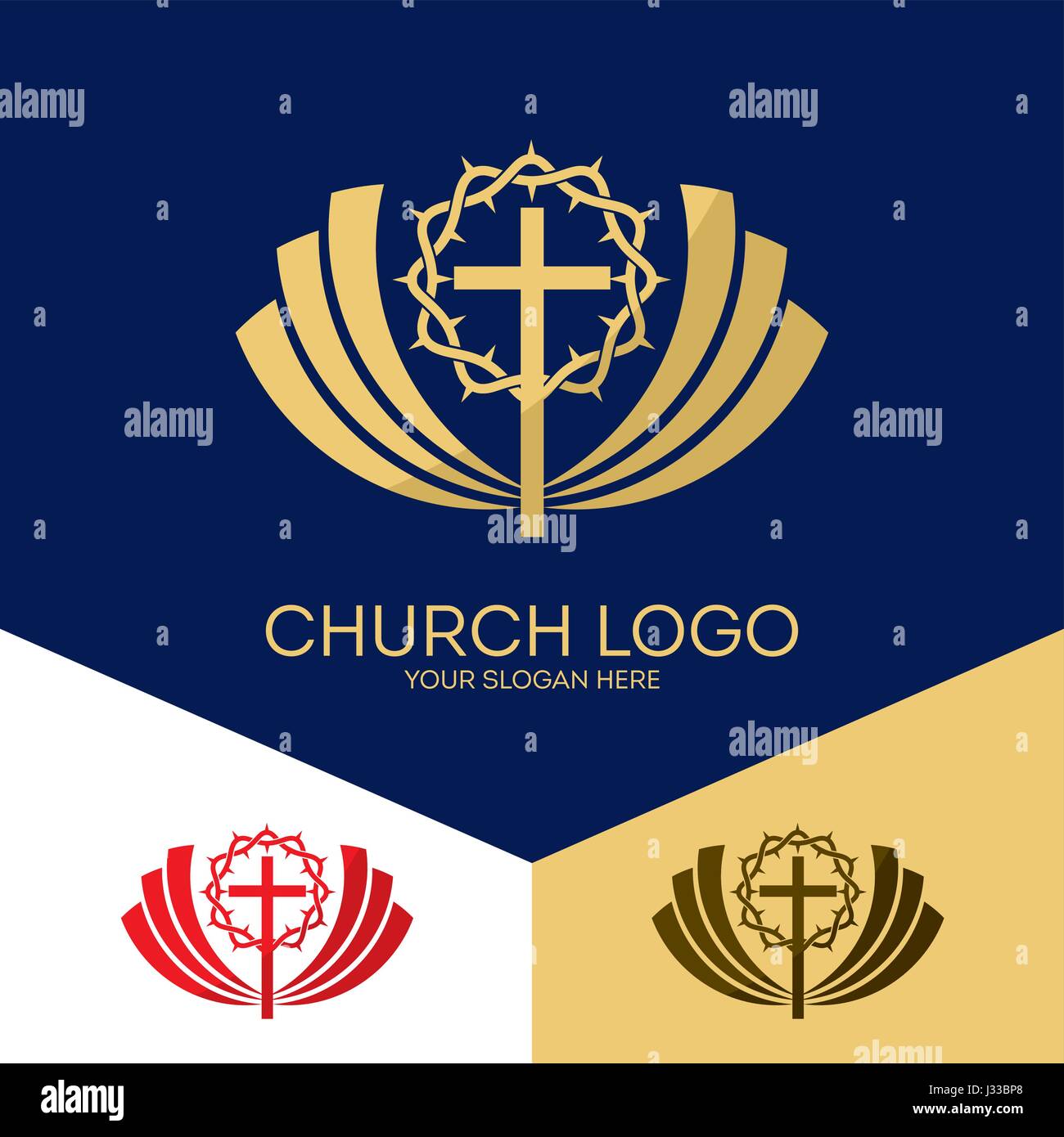 Church logo christian symbols bible hi-res stock photography and images ...