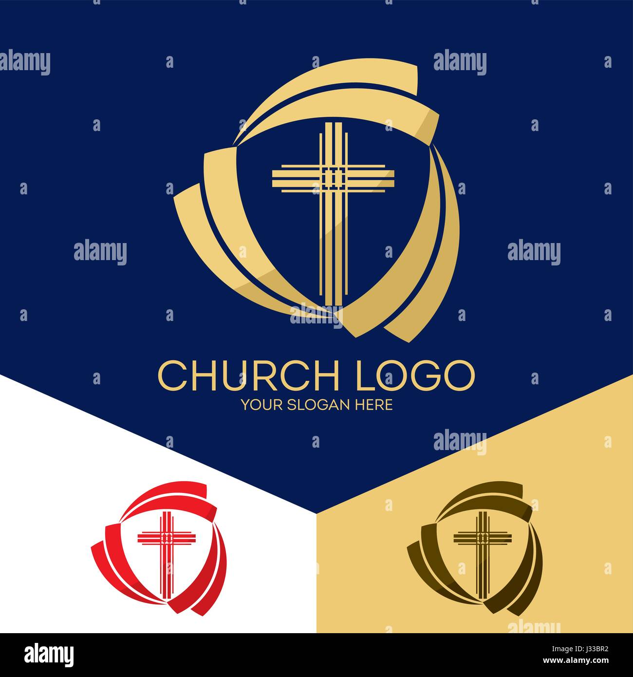 Church logo. Christian symbols. The cross of Jesus Christ Stock Vector ...