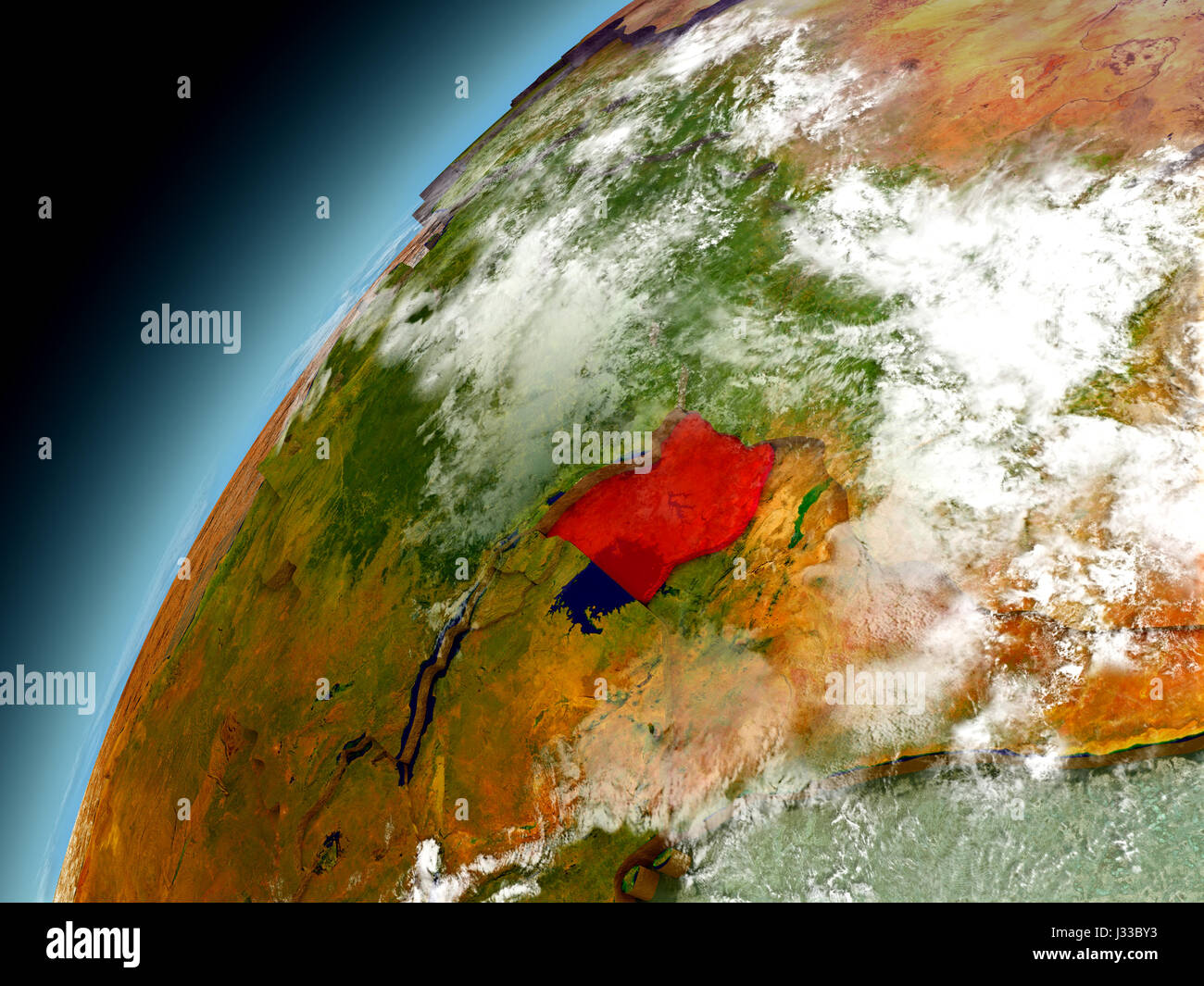 Map satellite geography uganda hi-res stock photography and images - Alamy