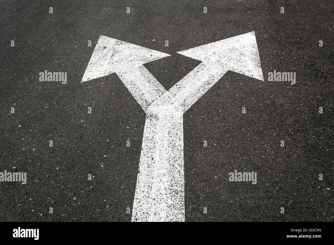 Direction arrow showing up left right Stock Photo - Alamy