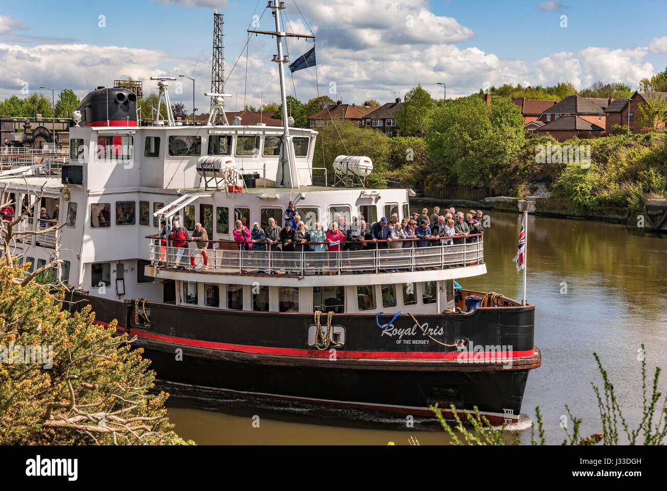 Mersey ferry the Royal Iris on the Mancheter ship canal at Warrington ...