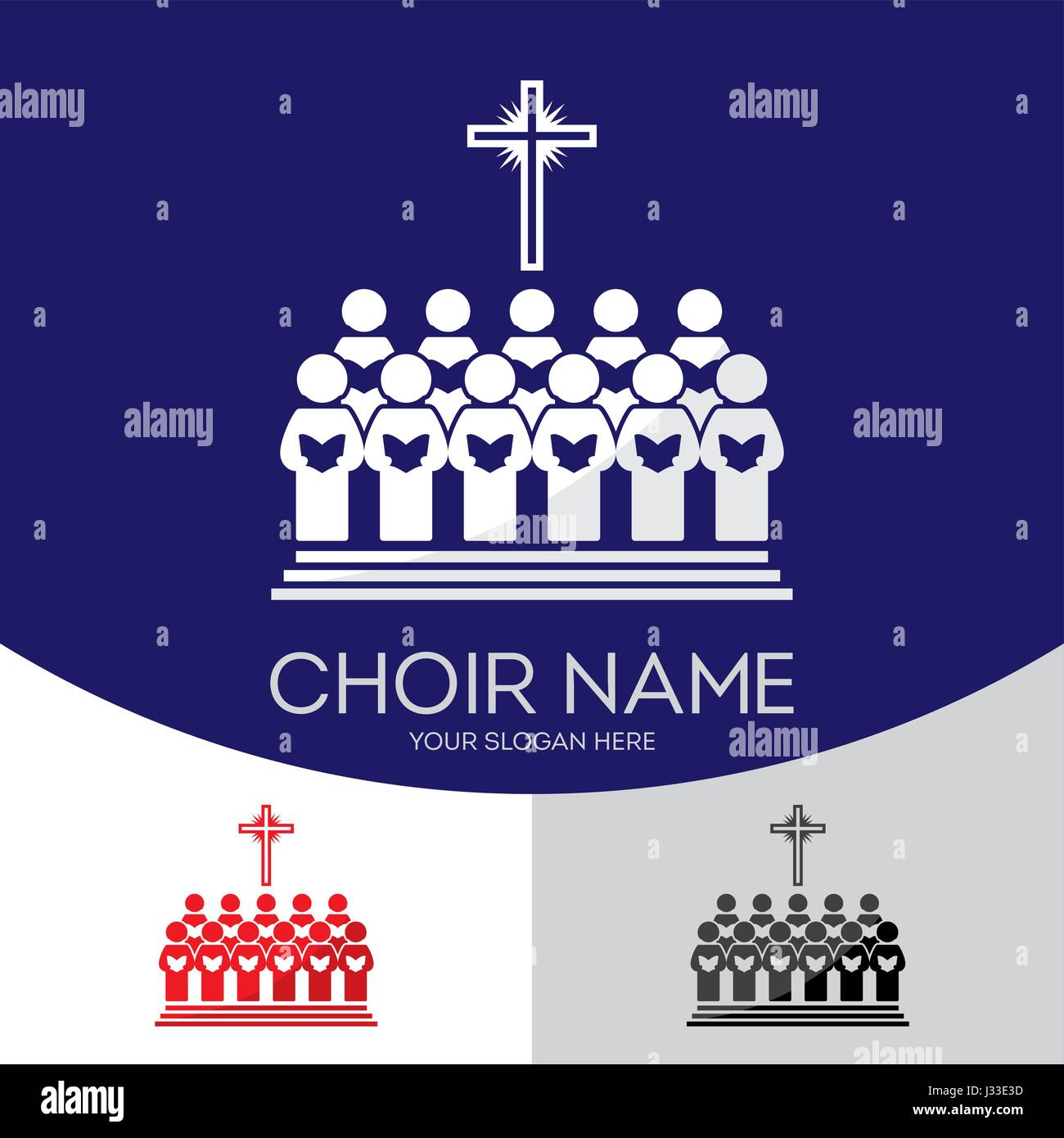 Choir Christian Church. Worship God. Music Ministry Stock Vector Image ...