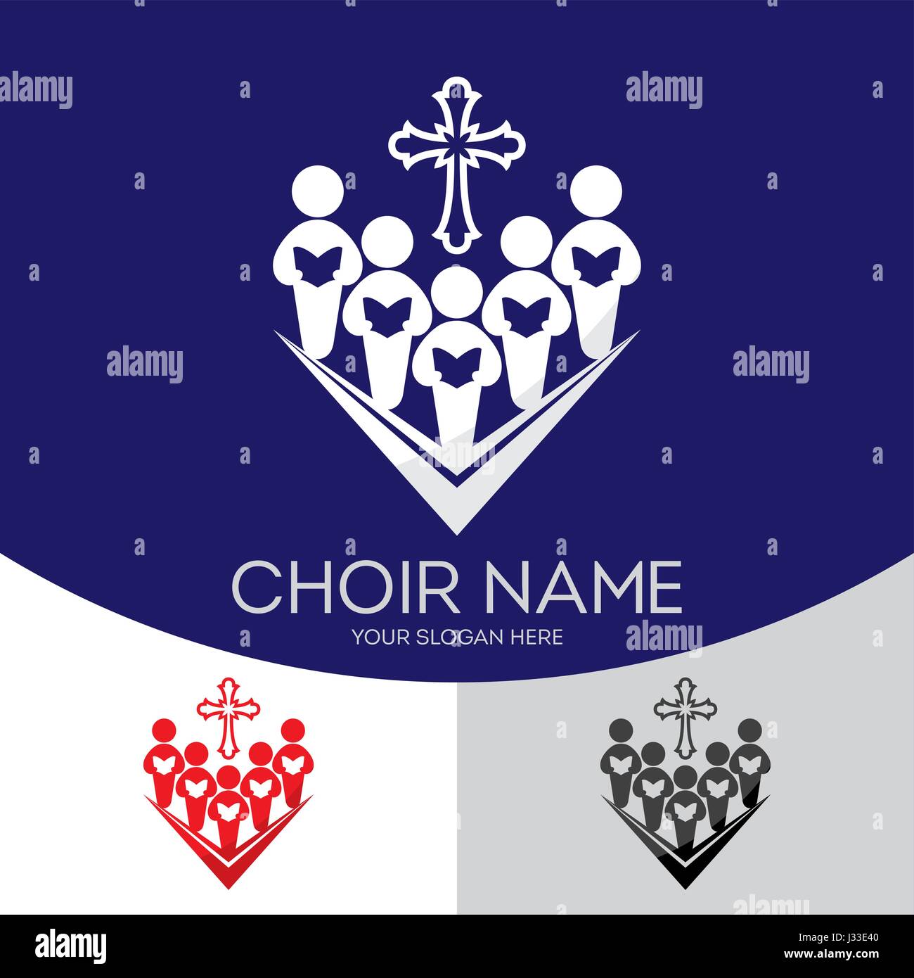 Choir Christian Church. Worship God. Music Ministry Stock Vector Image ...