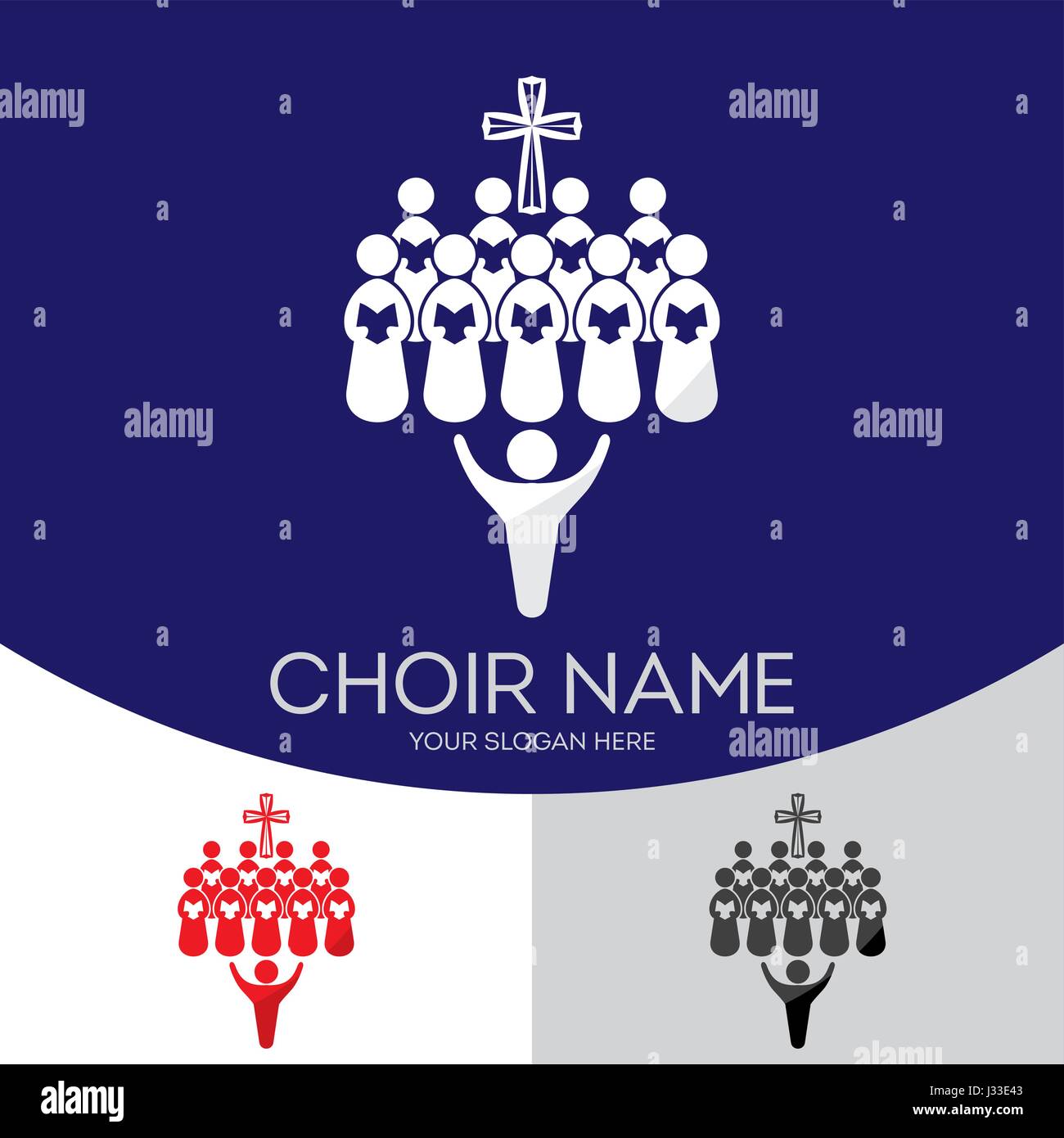 Choir Christian Church. Worship God. Music Ministry Stock Vector Image ...