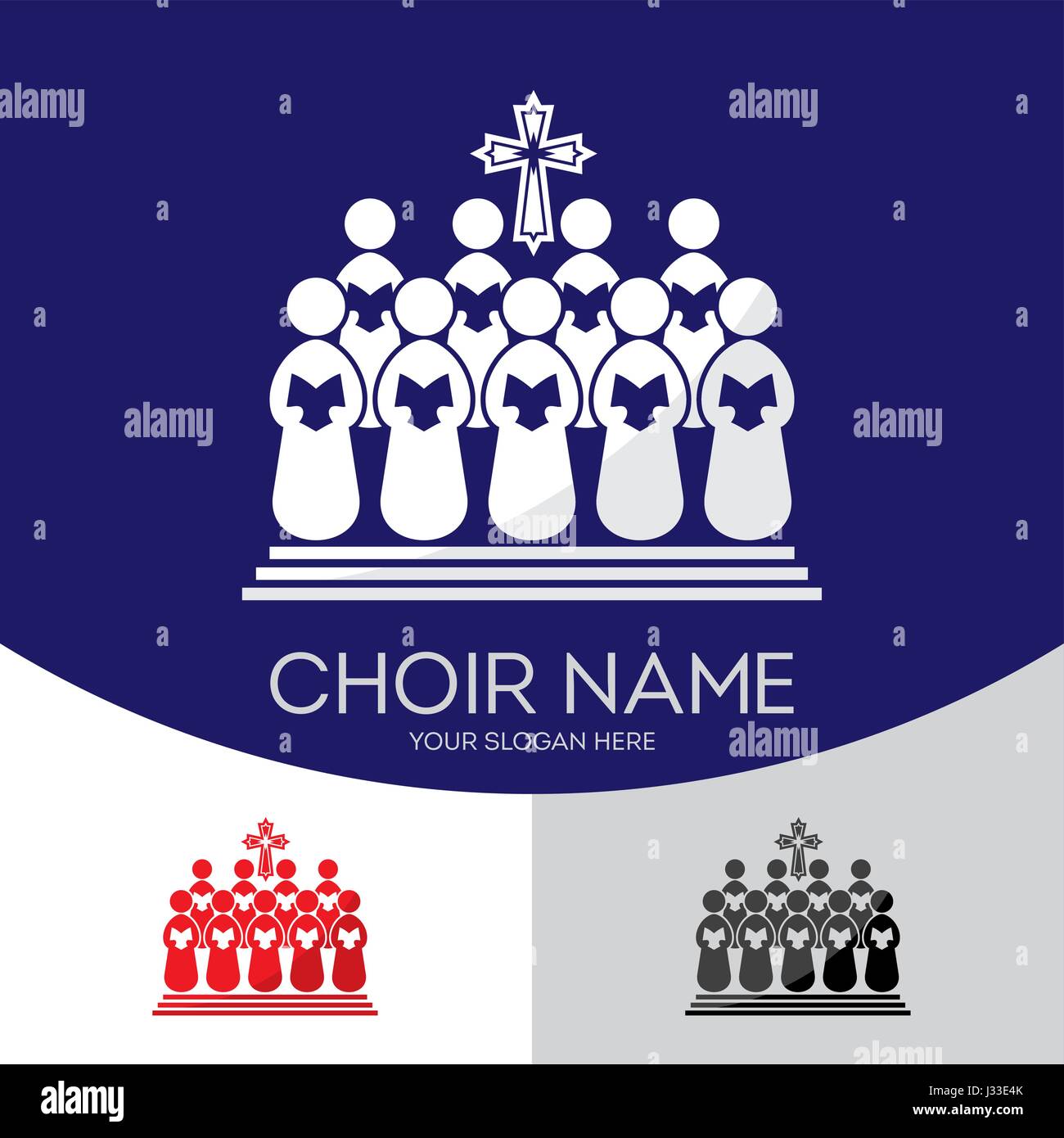 Choir Christian Church. Worship God. Music Ministry Stock Vector Image ...