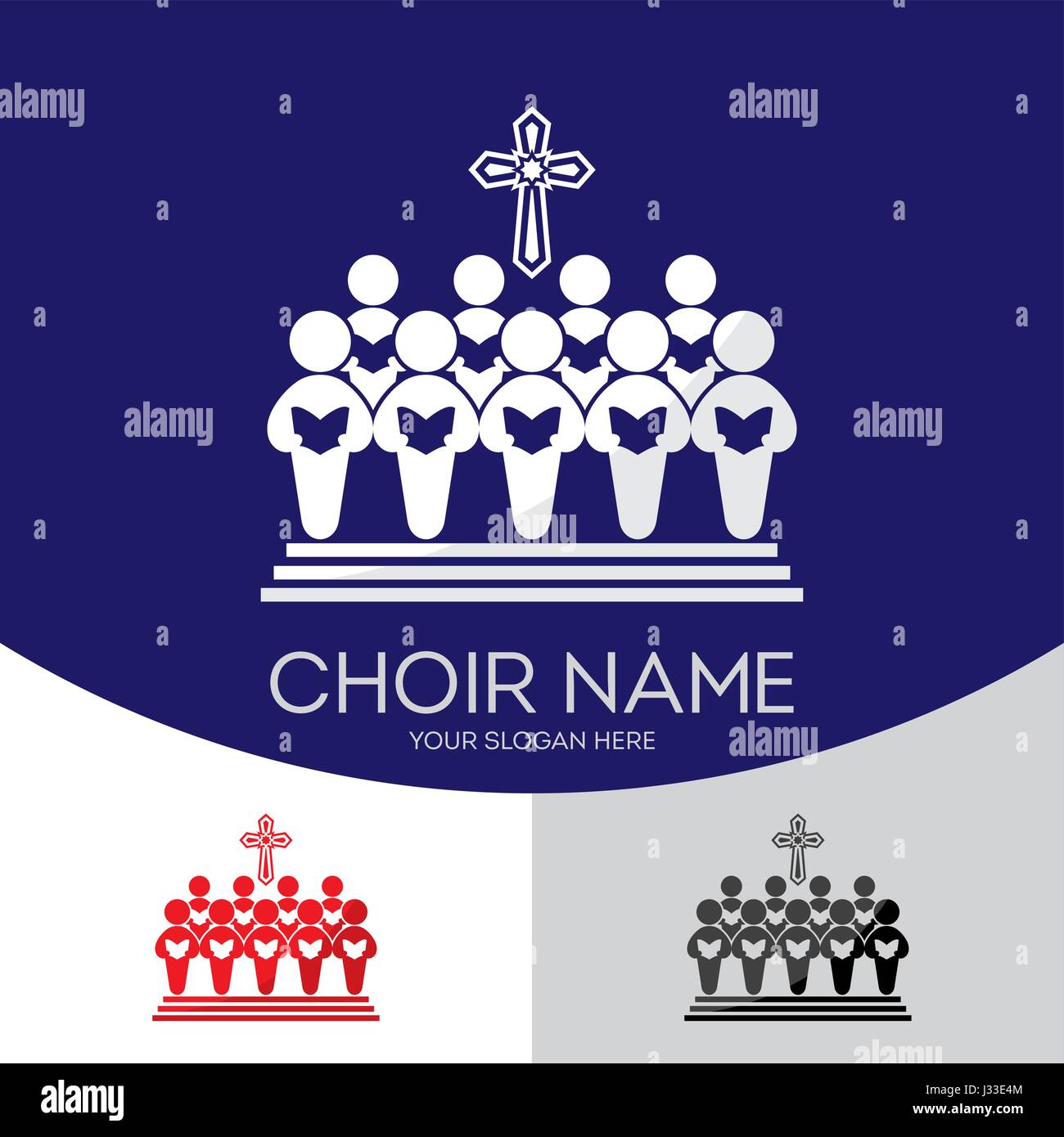 Choir Christian Church. Worship God. Music Ministry Stock Vector Image ...