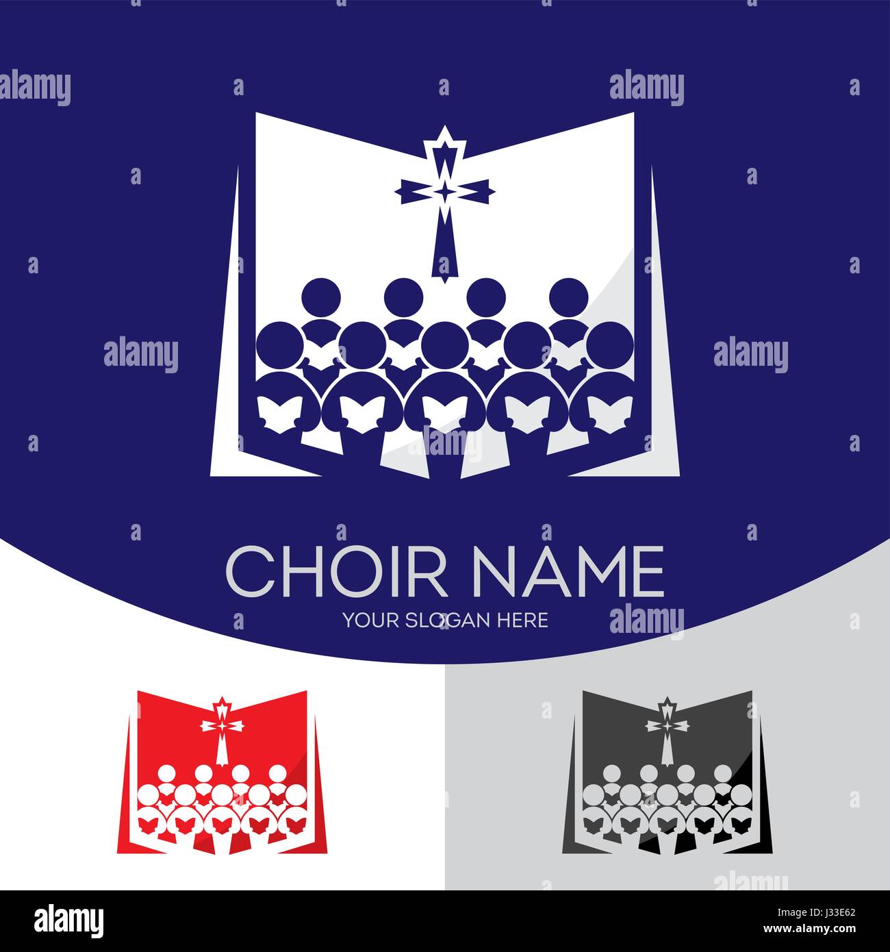 Choir Christian Church. Worship God. Music Ministry Stock Vector Image ...