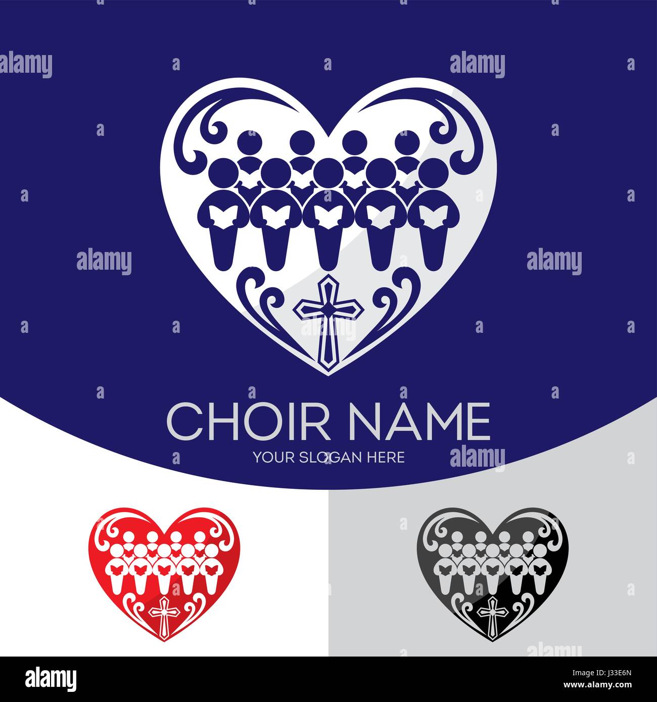 Choir Christian Church. Worship God. Music Ministry Stock Vector Image ...