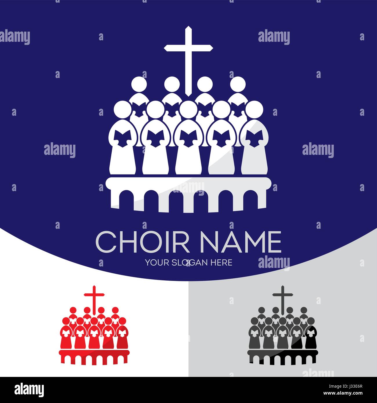 Choir Christian Church. Worship God. Music Ministry Stock Vector Image ...