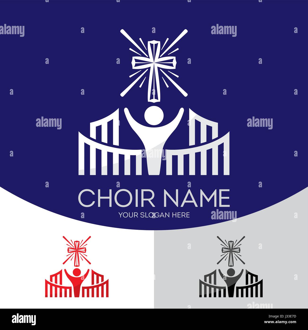 Choir Christian Church. Worship God. Music Ministry Stock Vector Image ...