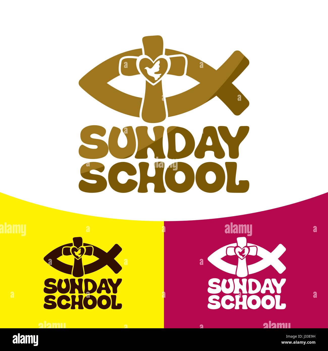 Logo Sunday school. Christian symbols. The Church of Jesus Christ Stock ...