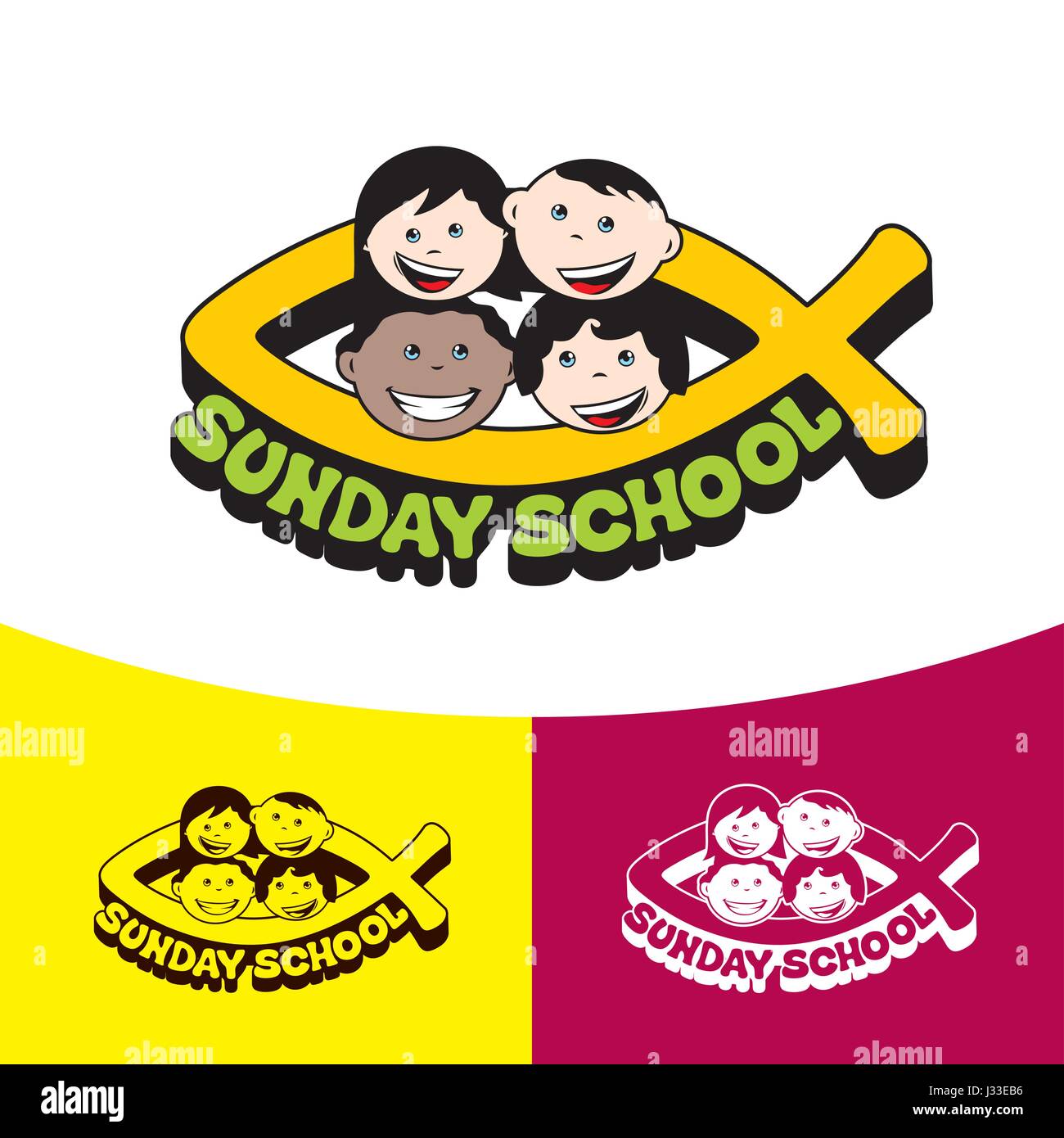Logo sunday school christian symbols hi-res stock photography and ...