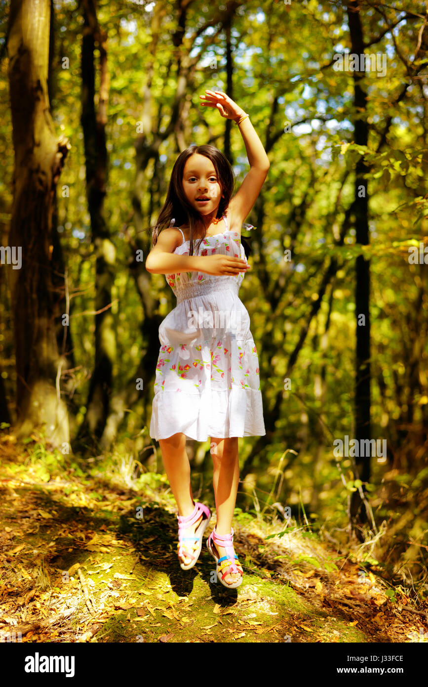 Ballerina dancing in nature among autumn leaves Stock Photo - Alamy