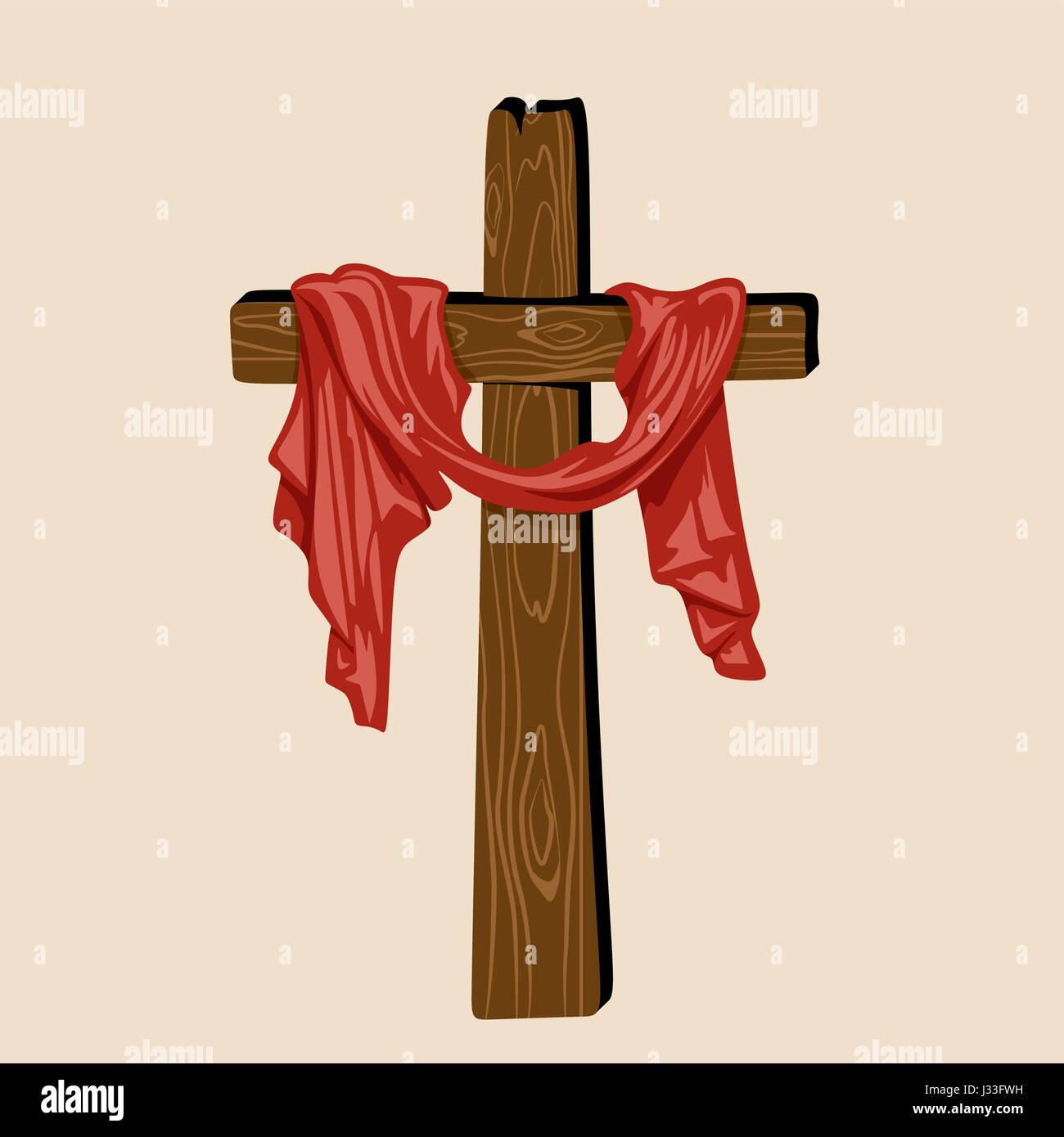 Hand-drawn cross of Jesus with drapery Stock Vector Image & Art - Alamy