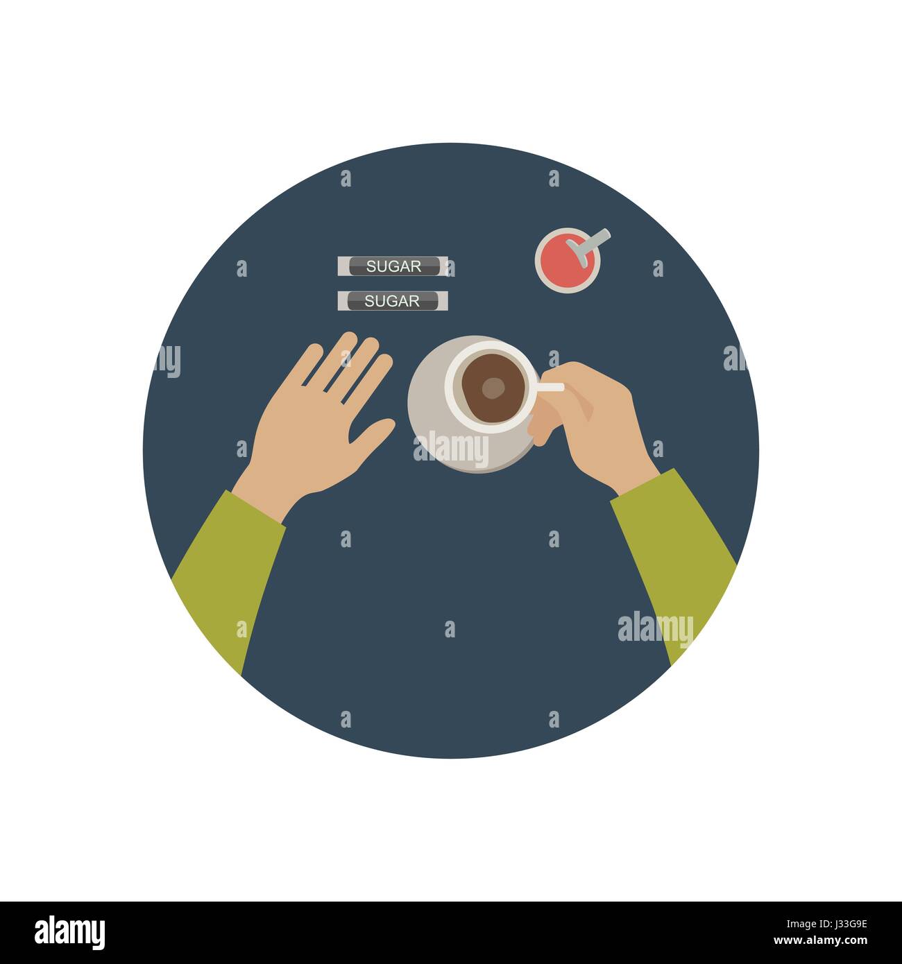 Tea time break work Cut Out Stock Images & Pictures - Alamy