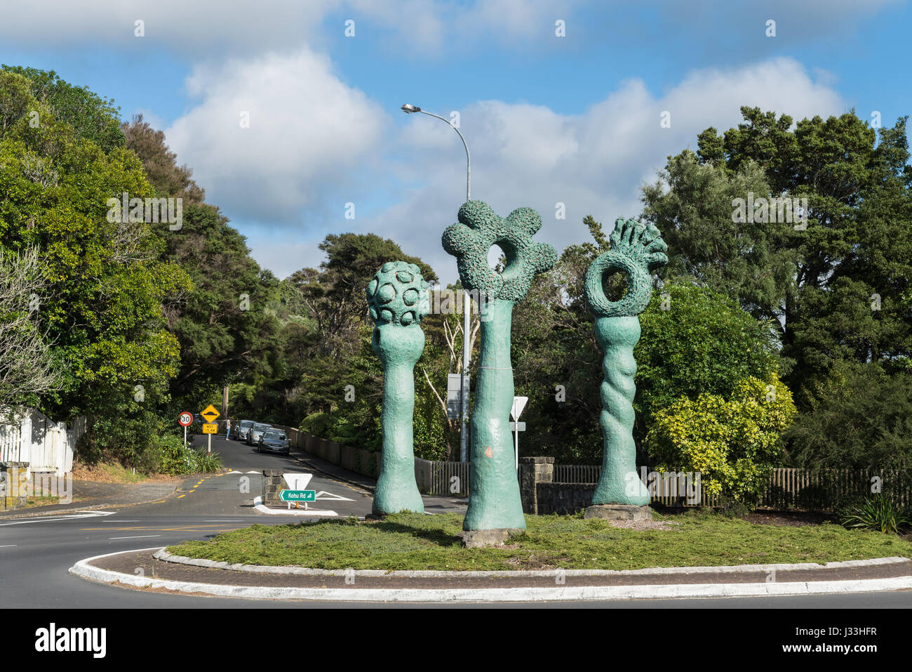 Auckland, New Zealand - March 2, 2017: The green obelisk-like Bush ...