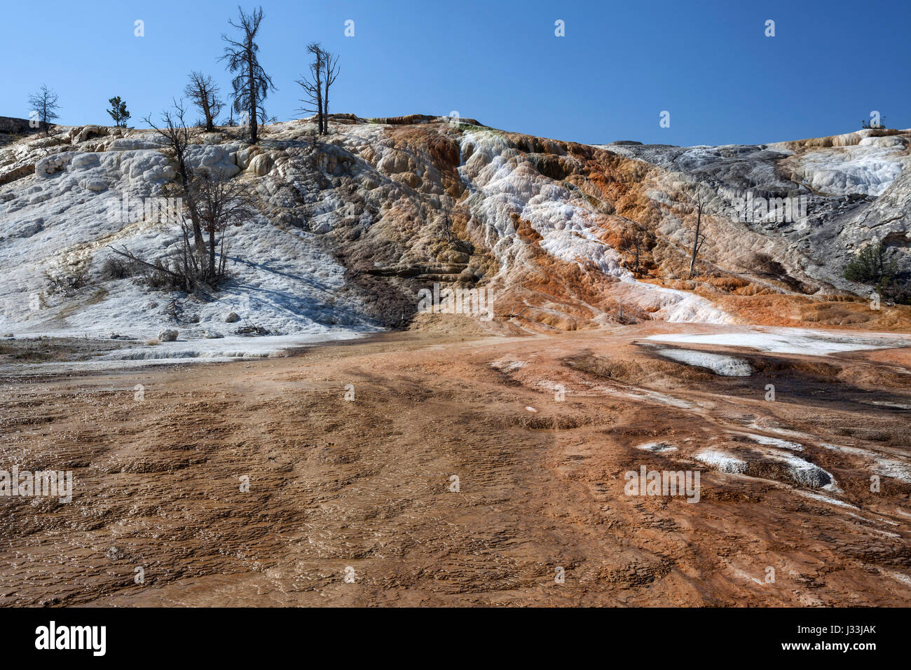 Travertine terraces yellowstone hi-res stock photography and images - Alamy