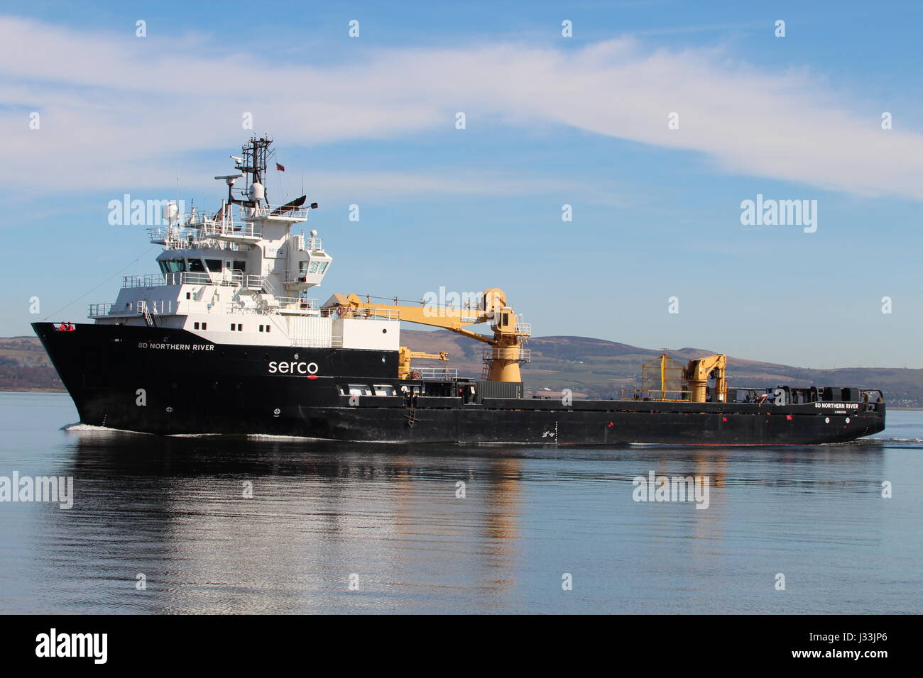 SD Northern River, a multi-purpose auxiliary vessel operated by Serco ...