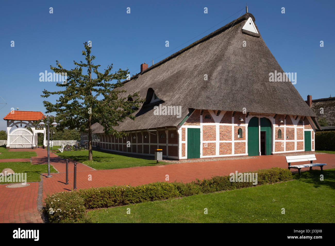 Museum Altes Land, Thatched Roof House, Jork, Altes Land, Lower Saxony ...