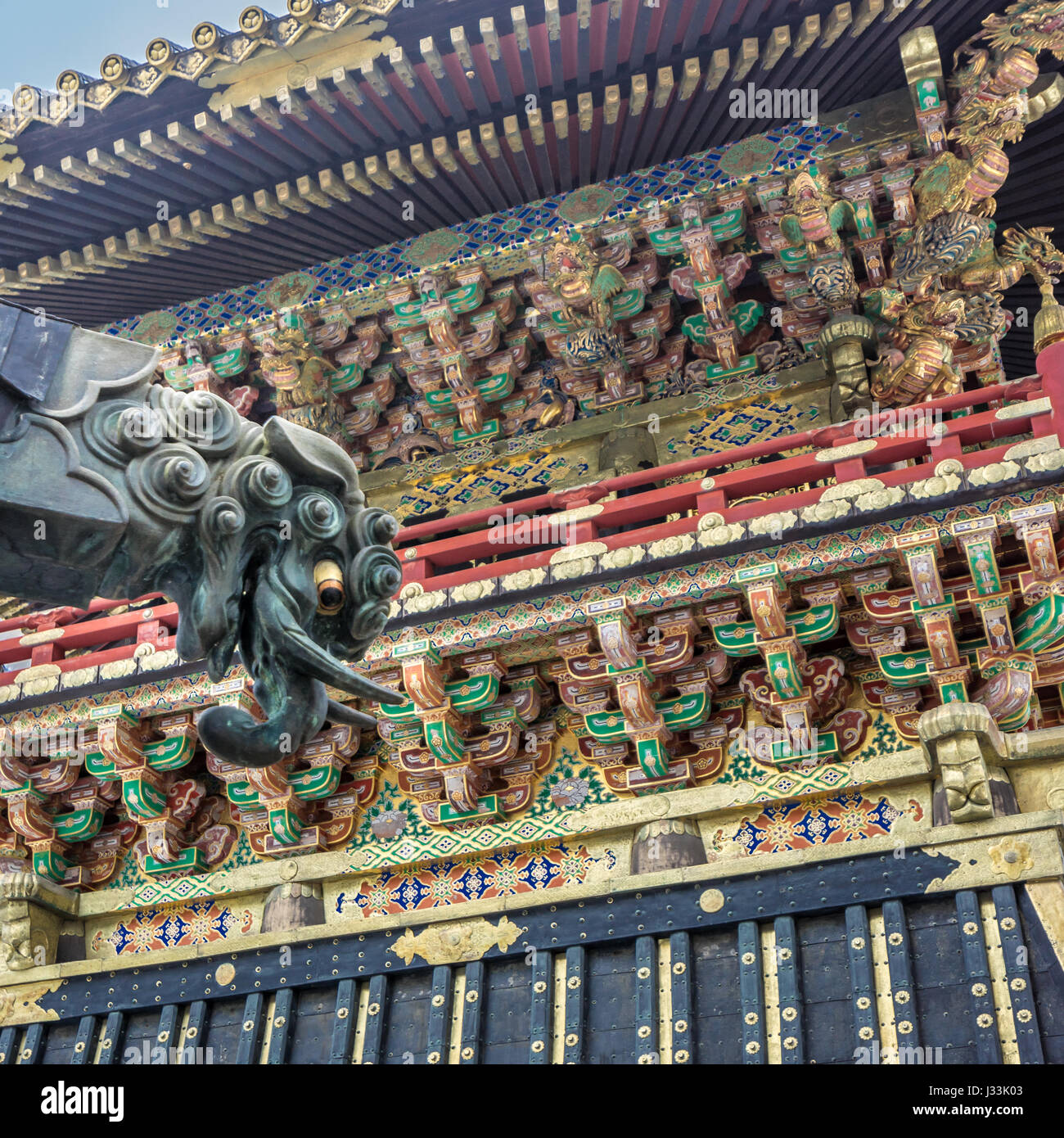 Baku (nightmare eater) at shoro Belfry Tower, Nikko Tosho-gu Shinto ...