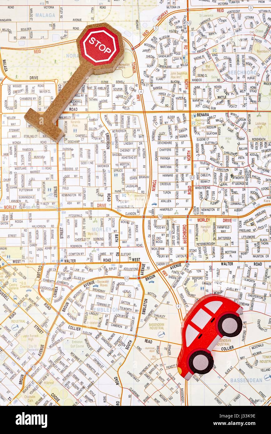 A studio photo of an urban street directory Stock Photo - Alamy