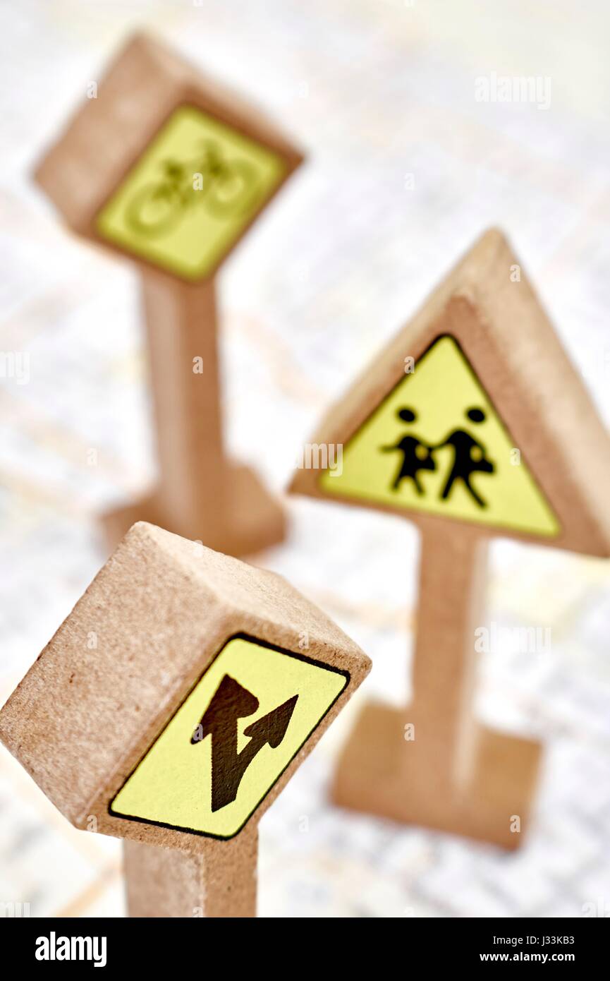 A studio photo of toy road signs Stock Photo - Alamy