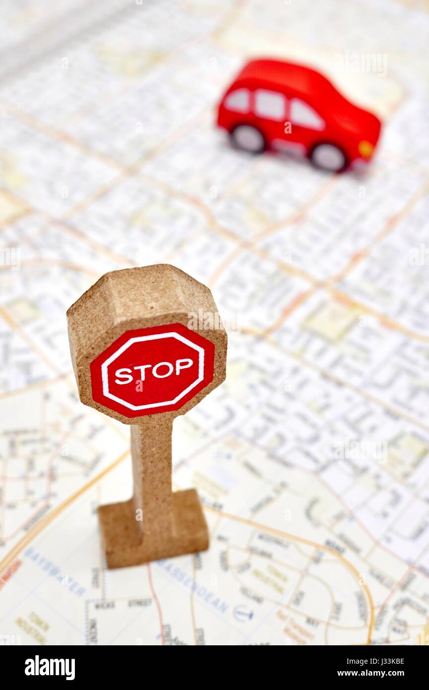A studio photo of toy road signs Stock Photo - Alamy