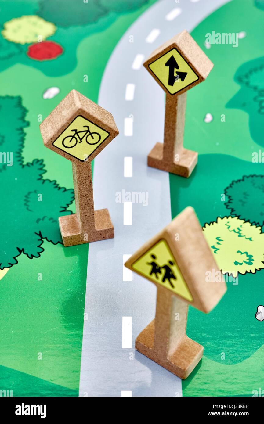 A studio photo of toy road signs Stock Photo - Alamy