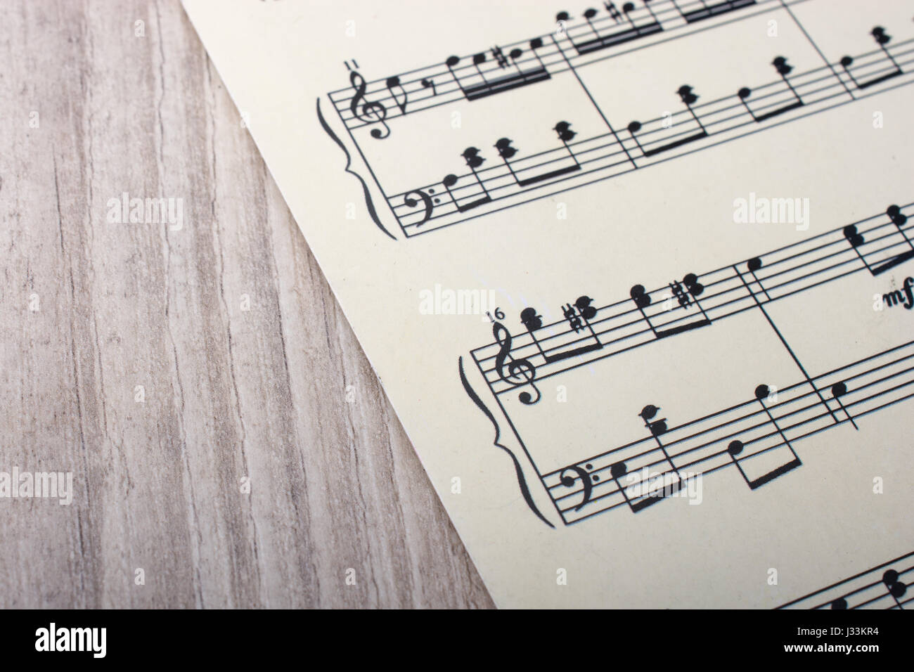 Musical notes on paper placed on a linen canvas Stock Photo - Alamy