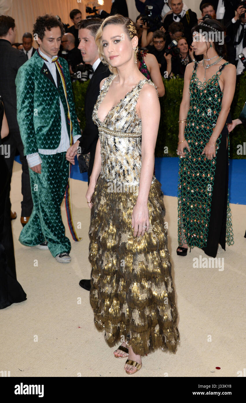 Brie Larson attending The Metropolitan Museum of Art Costume Institute ...