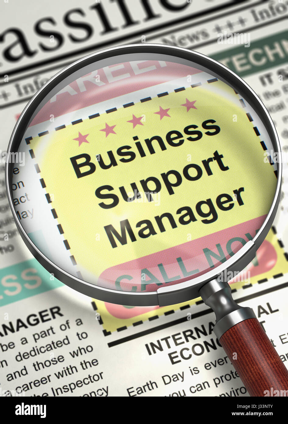 We're Hiring Business Support Manager. 3D Stock Photo - Alamy