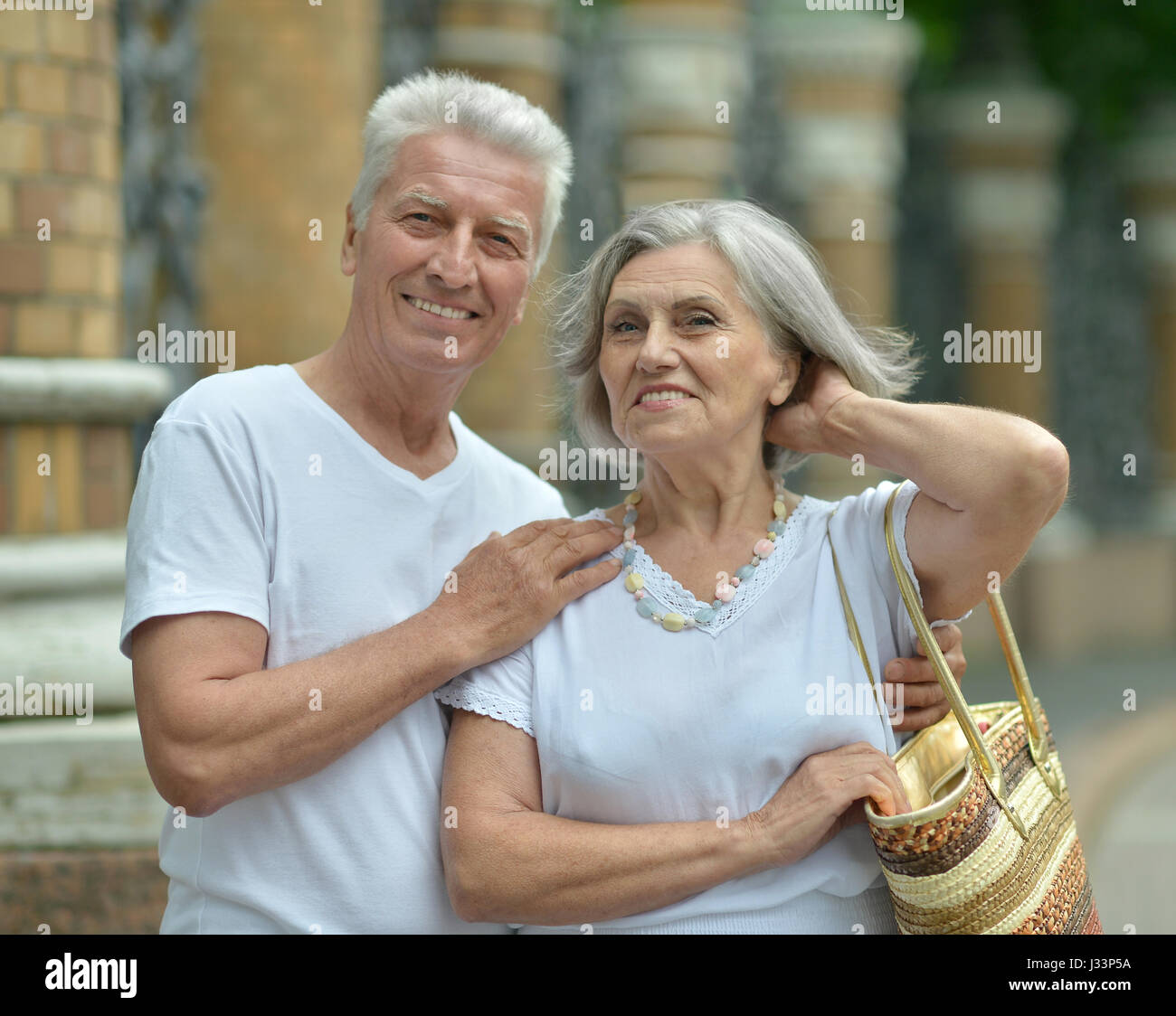 Beautiful elderly couple outdoor hi-res stock photography and images ...