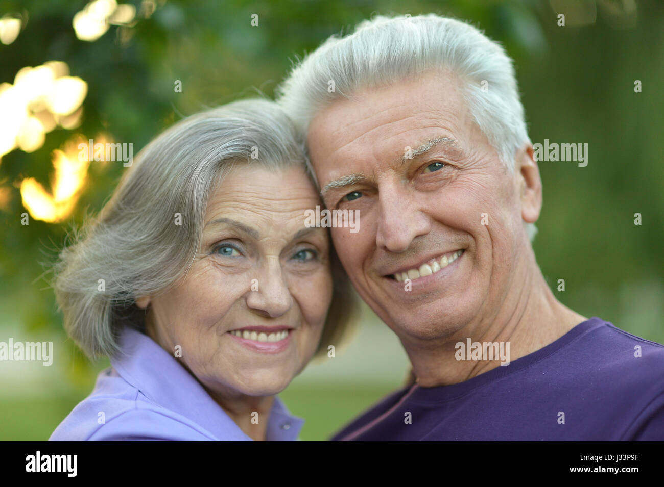 Happy beautiful elderly couple Stock Photo - Alamy