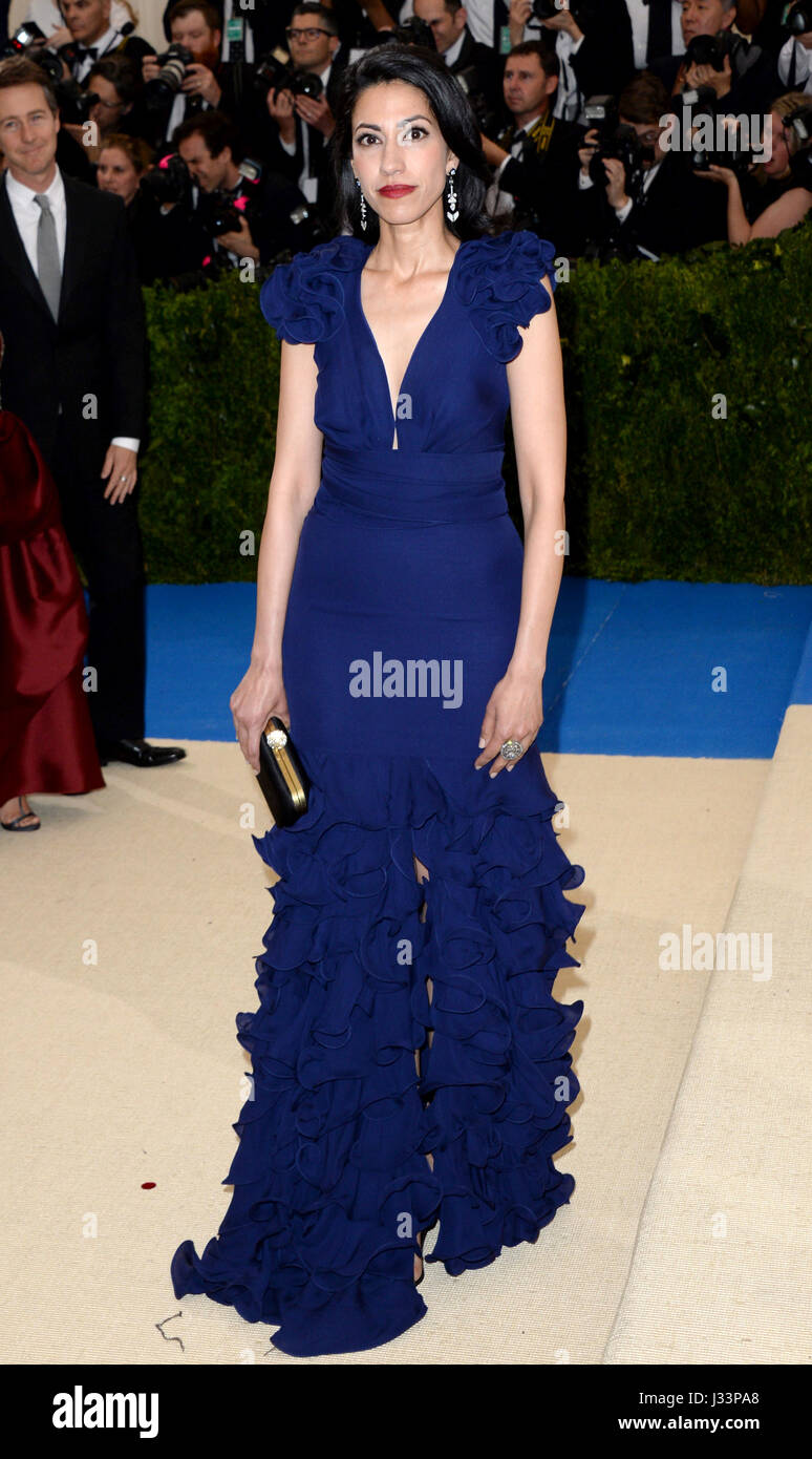 Huma Abedin attending The Metropolitan Museum of Art Costume Institute ...