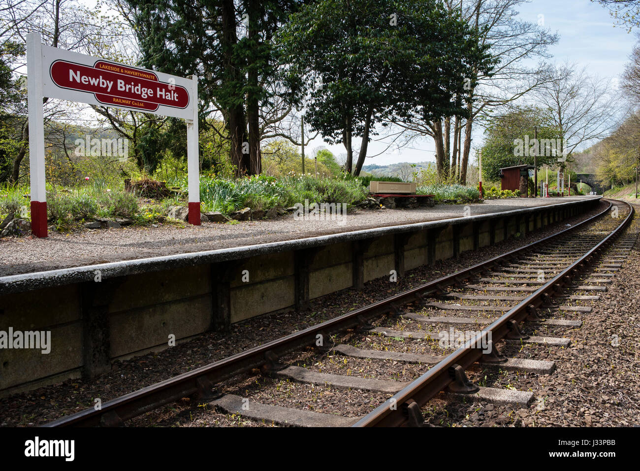 Newby Bridge Railway Station Stock Photo - Alamy