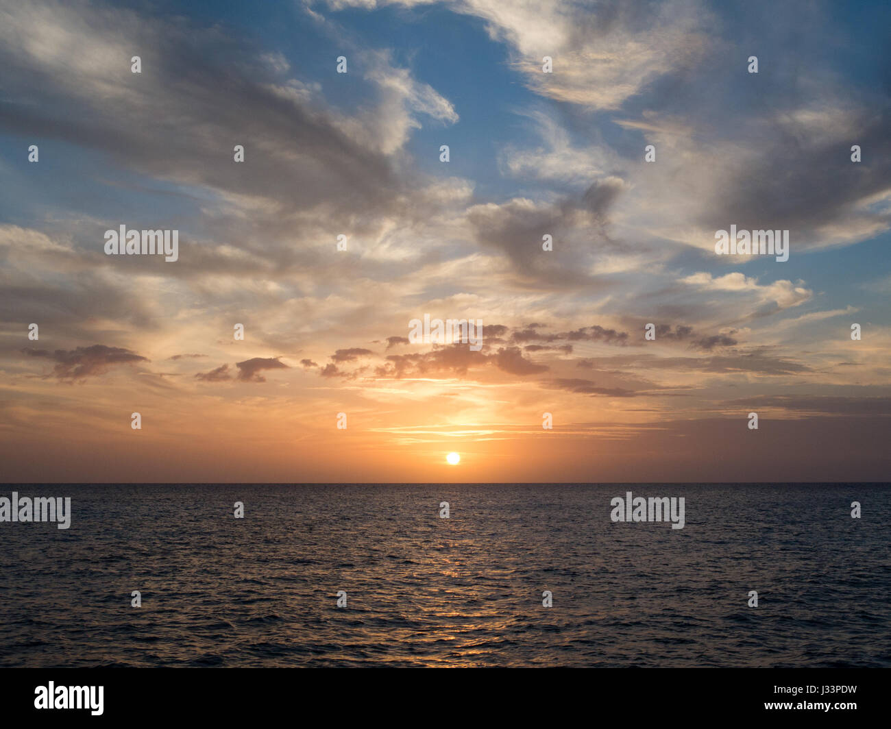 Beautiful sunset over endless evening hi-res stock photography and ...