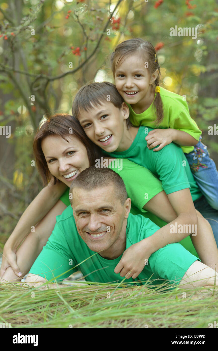 Happy caucasian parents daughter lying hi-res stock photography and ...