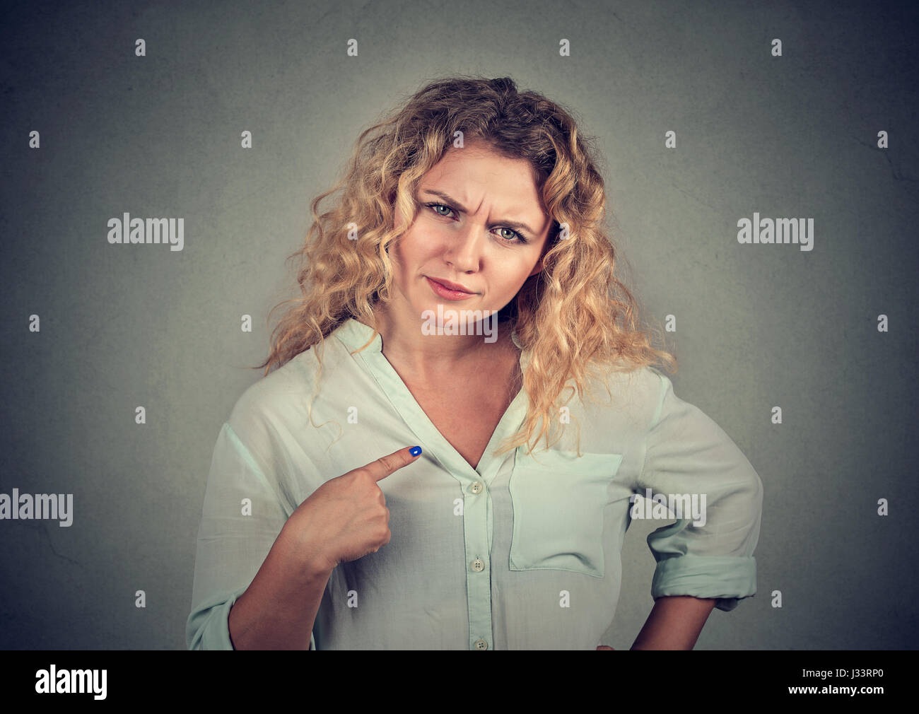 angry, unhappy, annoyed young woman, getting mad, asking question you ...