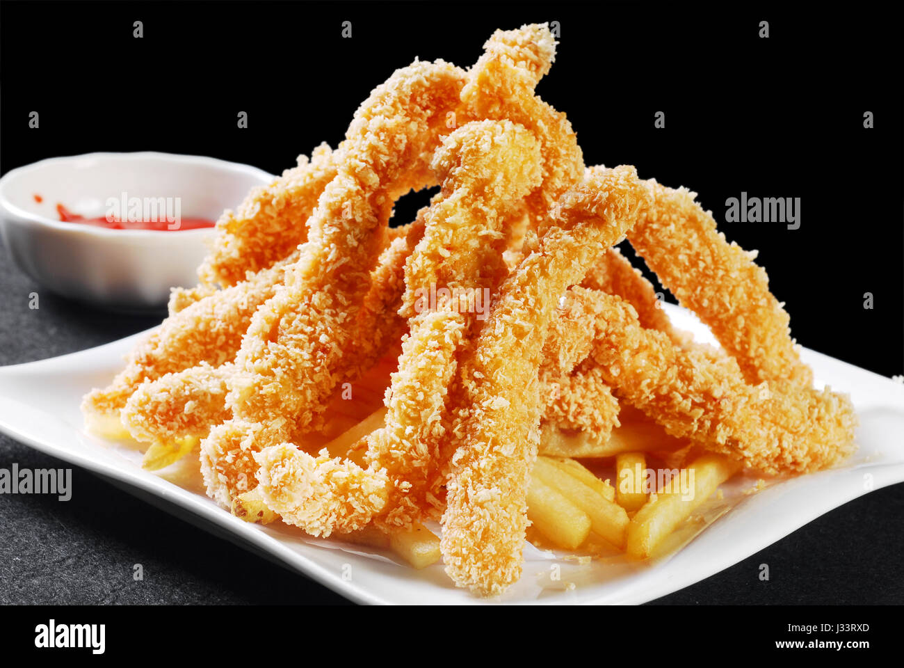 Snacks, snacks, grilled, fried, pasta Stock Photo - Alamy