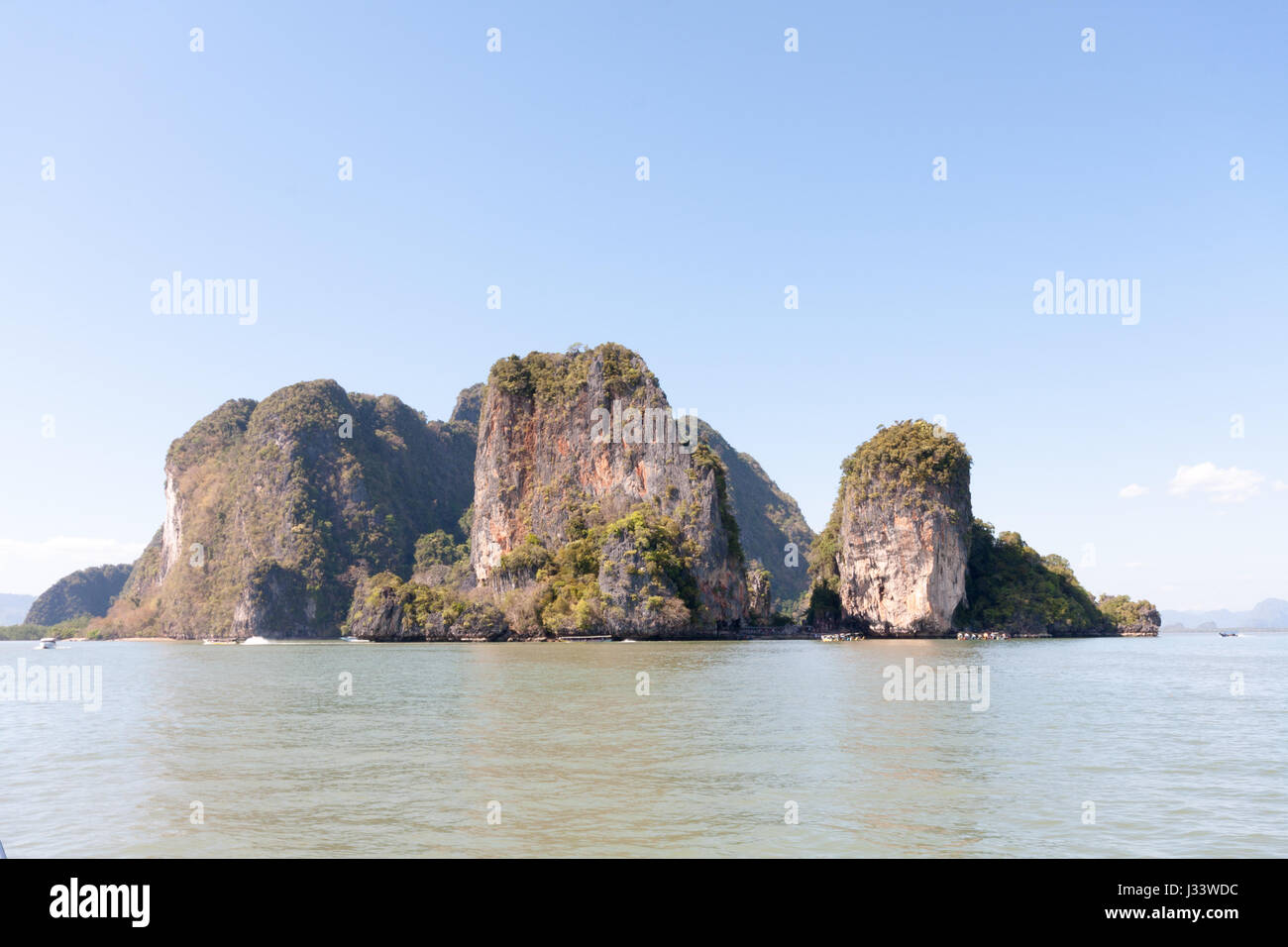 Limestone rock formations and islands in Phang Nga Bay, Phuket ...
