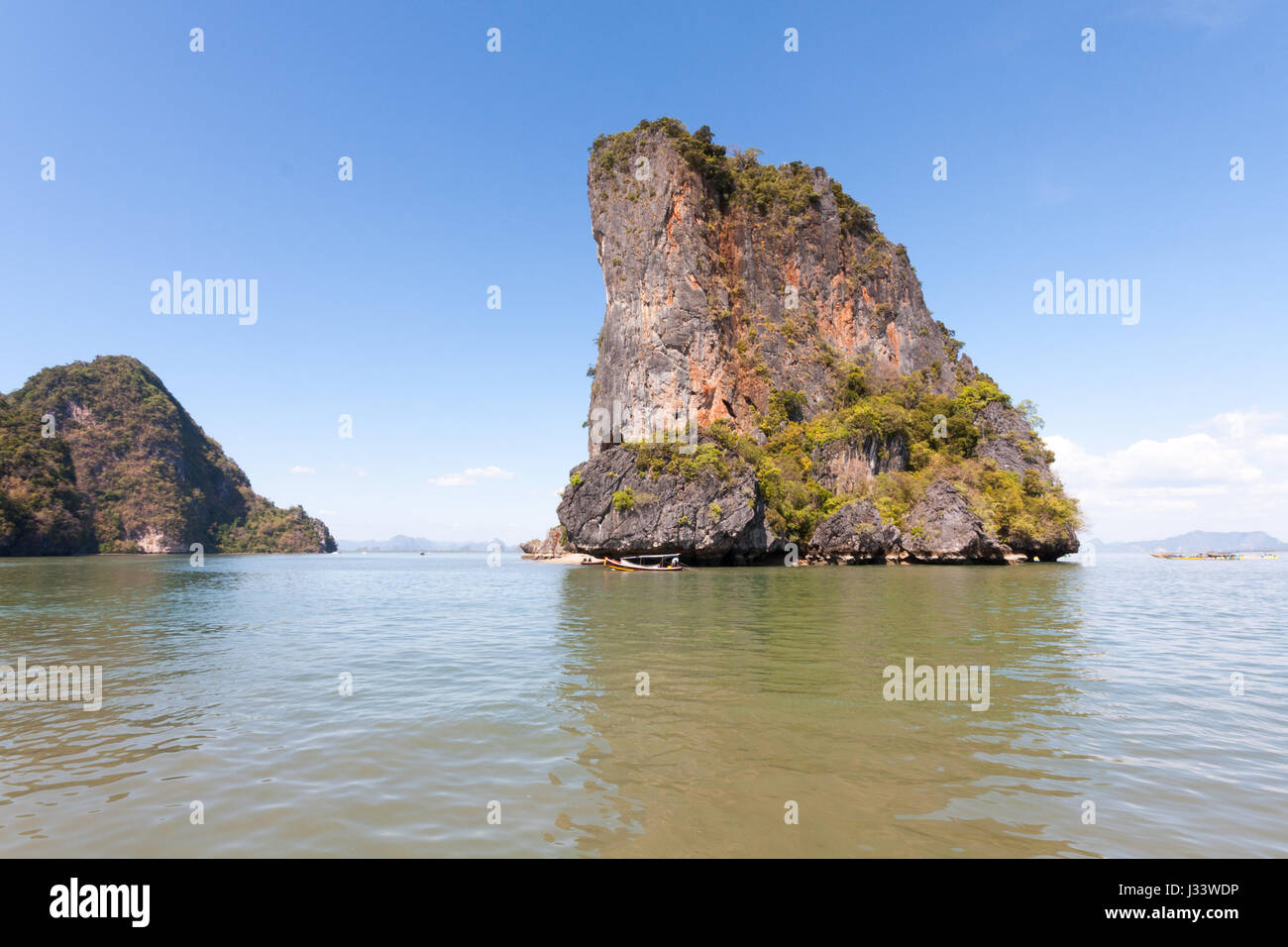 Limestone rock formations and islands in Phang Nga Bay, Phuket ...