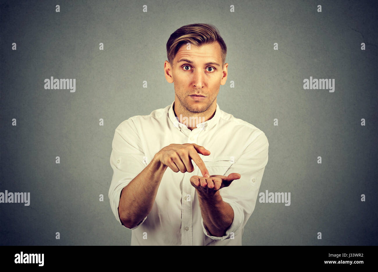 Hand gesture give me money hi-res stock photography and images - Alamy